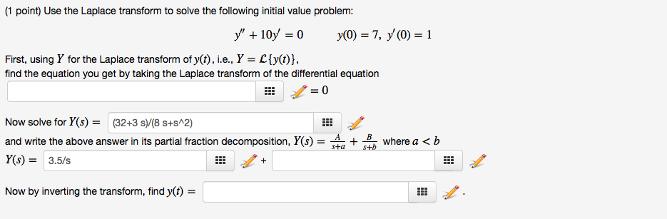 Solved Use the Laplace transform to solve the following | Chegg.com