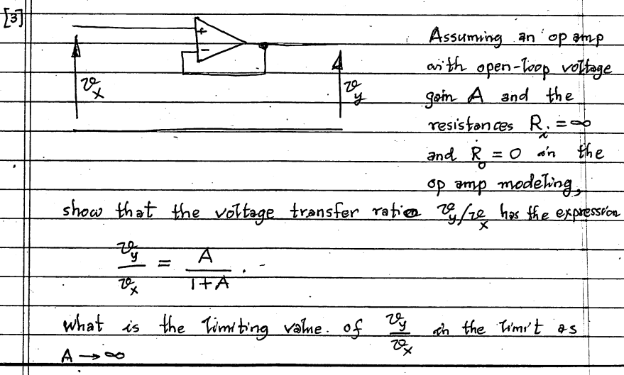 Solved Assuming ideal op amps with open-loop voltage gain | Chegg.com