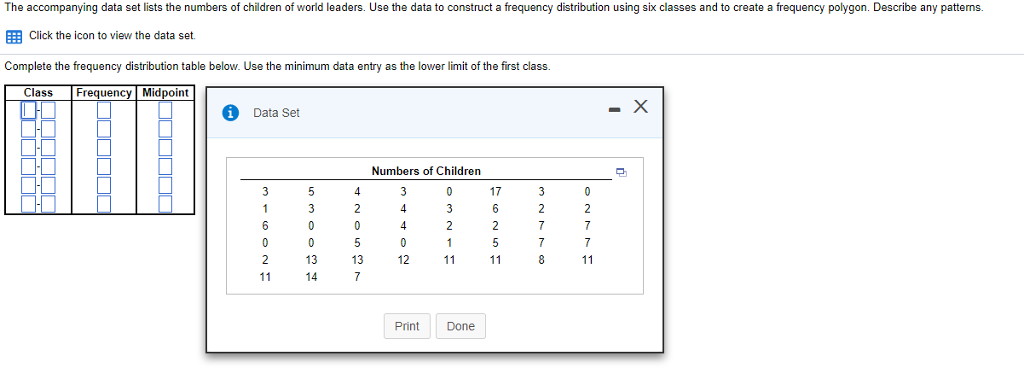 Solved The accompanying data set lists the numbers of | Chegg.com