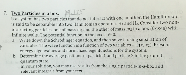 Solved TWO PARTICLES IN A BOX | Chegg.com