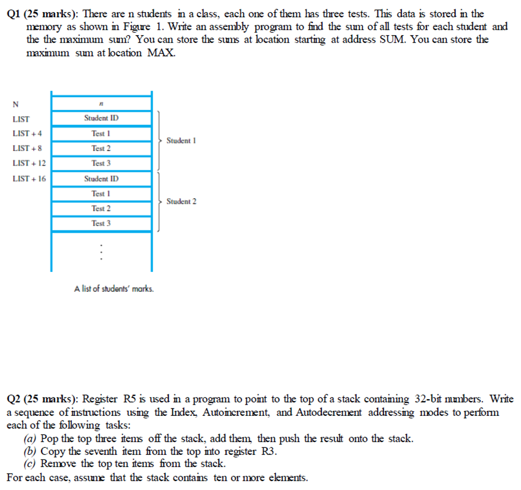 There are n students in a class, each one of them | Chegg.com