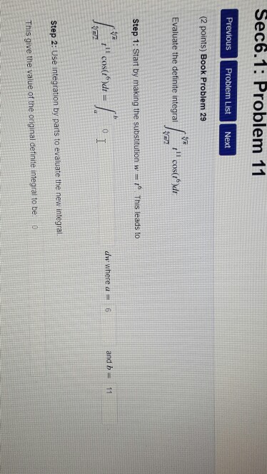 Solved Sec6.1: Problem 11 Previous Problem ListNext (2 | Chegg.com