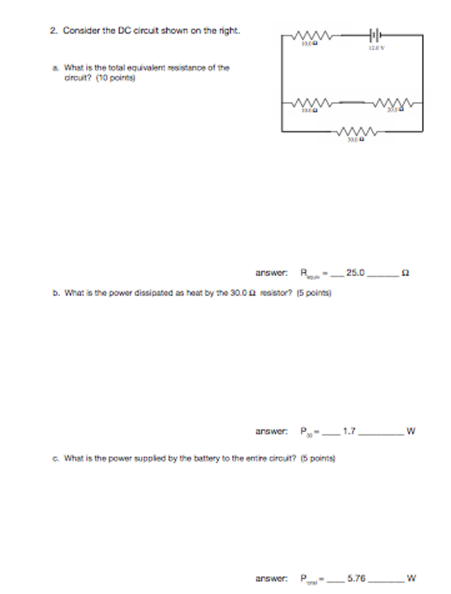 Solved Consider The Dc Circuit Shown On The Right What Is