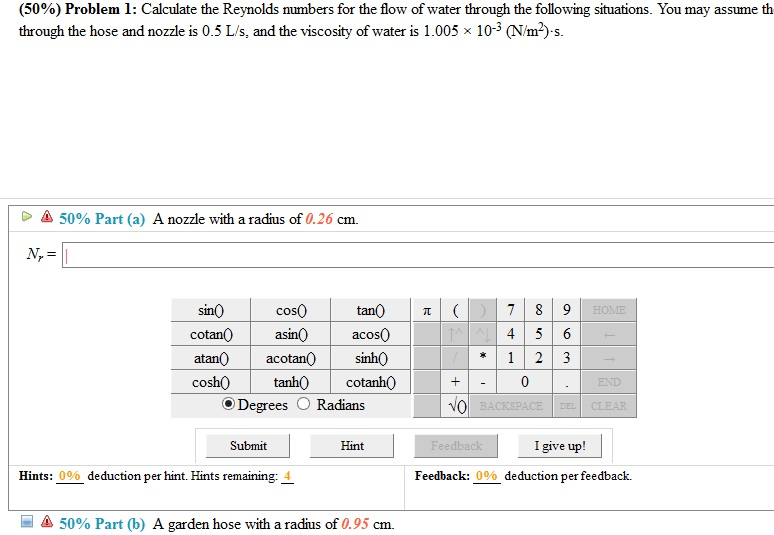 Solved Calculate the Reynolds number.... Part A is the | Chegg.com