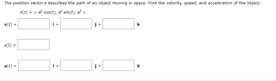 Solved The position vector r describes the path of an object | Chegg.com