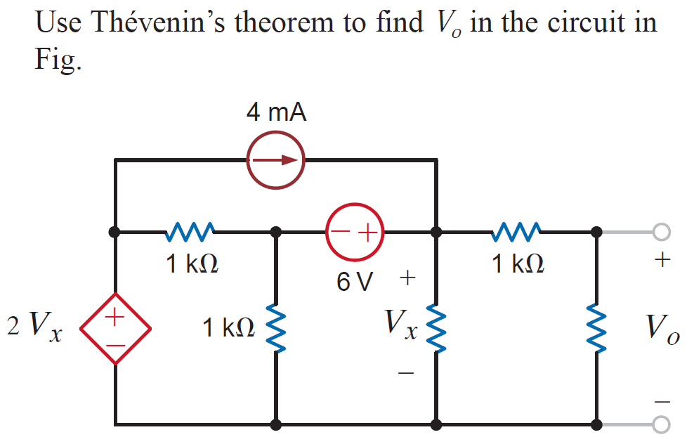Solved: Use Thevenin's Theorem To Find V_0 In The Circuit ... | Chegg.com