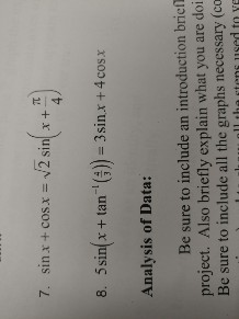 Solved Sin x + cos x = squareroot 2 sin (x + pi/4) 5sin (x | Chegg.com