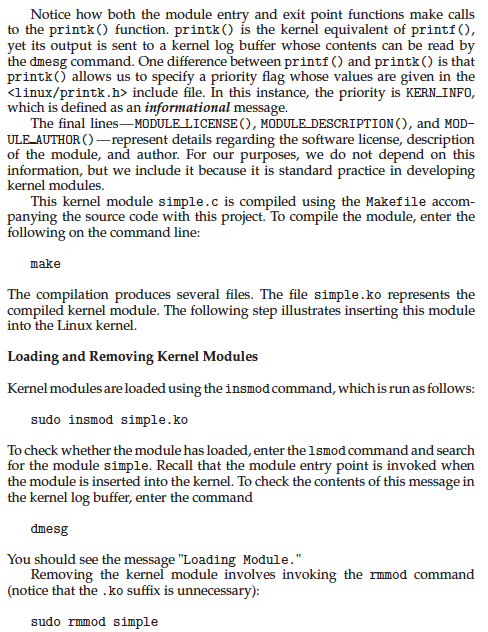 Solved Programming Projects Linux Kernel Modules In this | Chegg.com