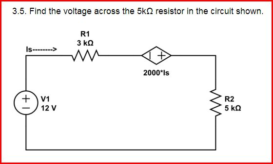 Solved Find the voltage across the 5k? resistor in the | Chegg.com Solved Find the voltage across the 5k? resistor in the | Chegg.com