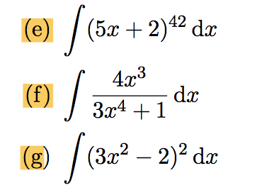 Solved 5. Find the integral of each function: | Chegg.com