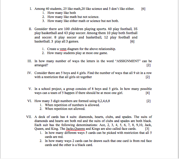 Solved Among 40 students, 25 like math, 20 like science and | Chegg.com