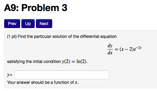 Solved Find the particular solution of the differential | Chegg.com