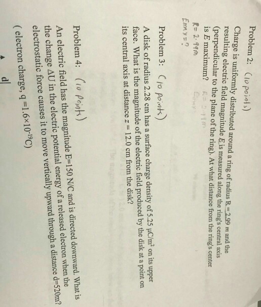Solved Charge is uniformly distributed around a ring of | Chegg.com
