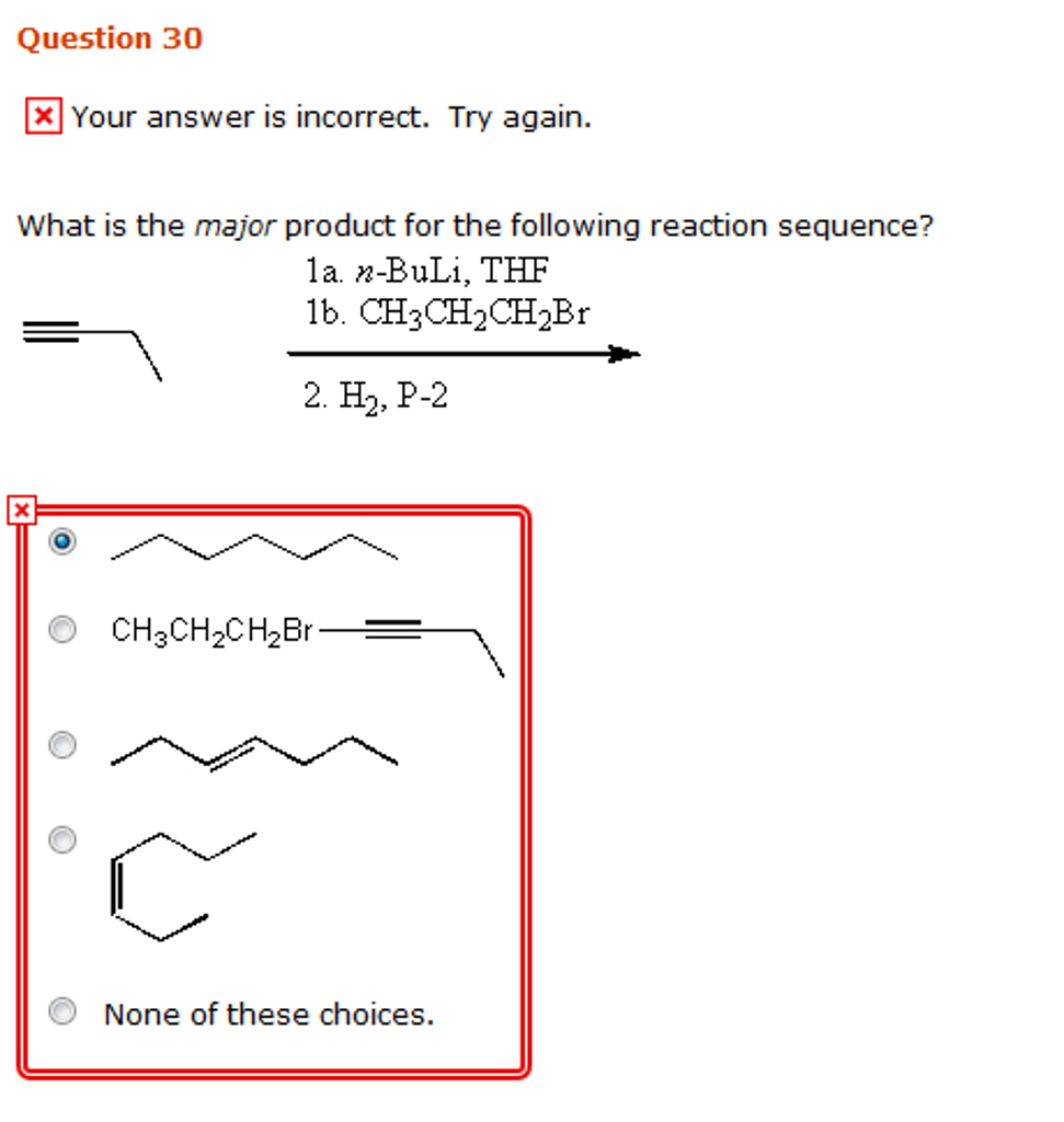 Solved What is the major product for the following reaction | Chegg.com