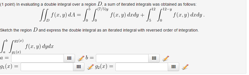 Solved In evaluating a double integral over a region D, a | Chegg.com