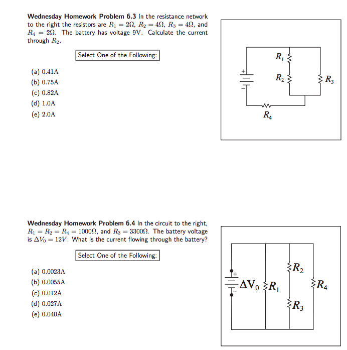 Solved Wednesday Homework Problem 6.3 In the resistance | Chegg.com