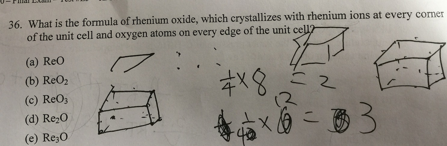 Solved What is the formula of rhenium oxide, which | Chegg.com