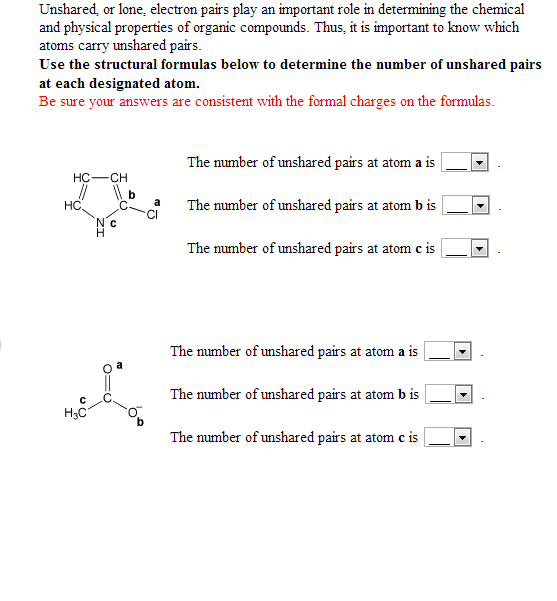 Unshared or lone: electron pairs play an important | Chegg.com