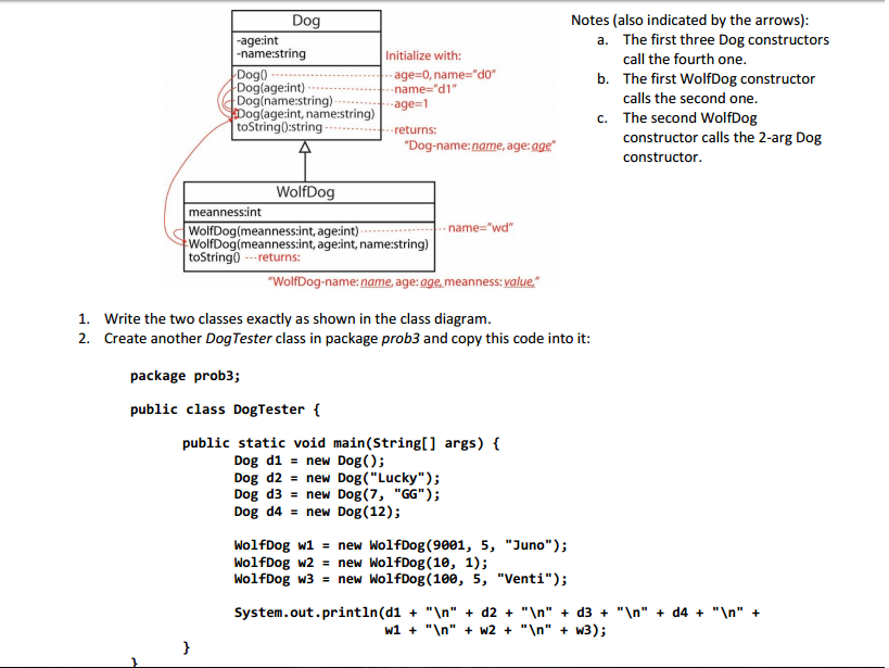 Solved Dog Notes (also indicated by the arro a. The first | Chegg.com