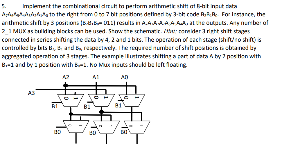 Solved 5 Implement the combinational circuit to perform | Chegg.com