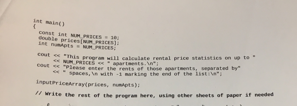 Solved of the main function and program below so it will | Chegg.com