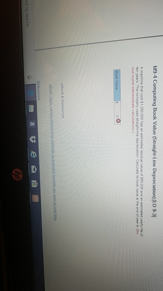 Solved M9-4 Computing Book Value (Straight-Line | Chegg.com