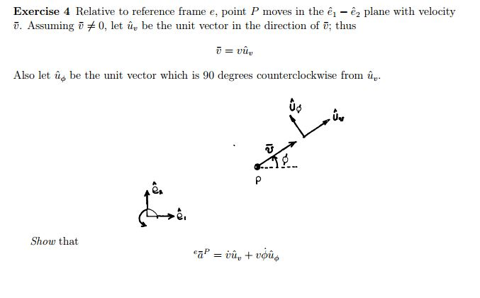 Solved Relative to reference frame e, point P moves in the | Chegg.com