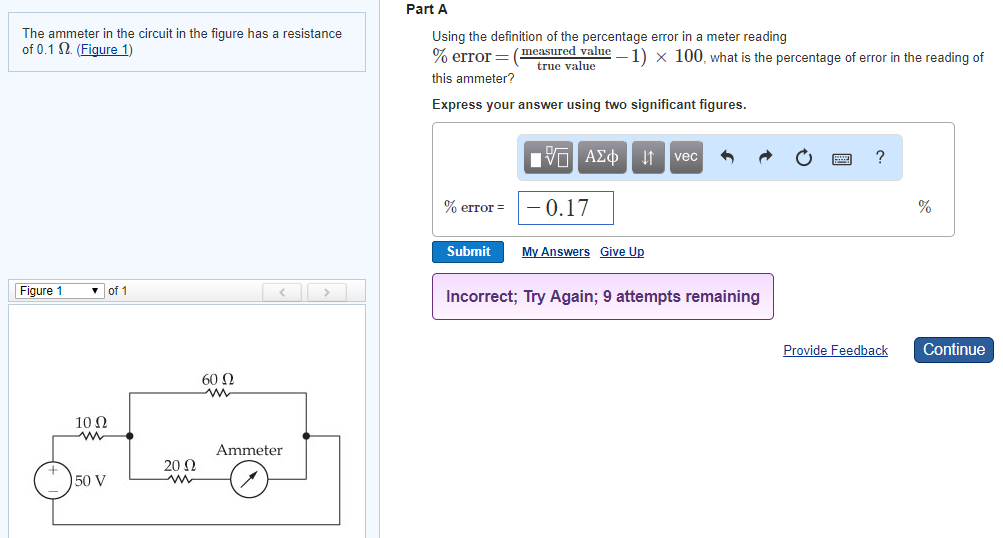Solved The ammeter in the circuit in the figure has a | Chegg.com