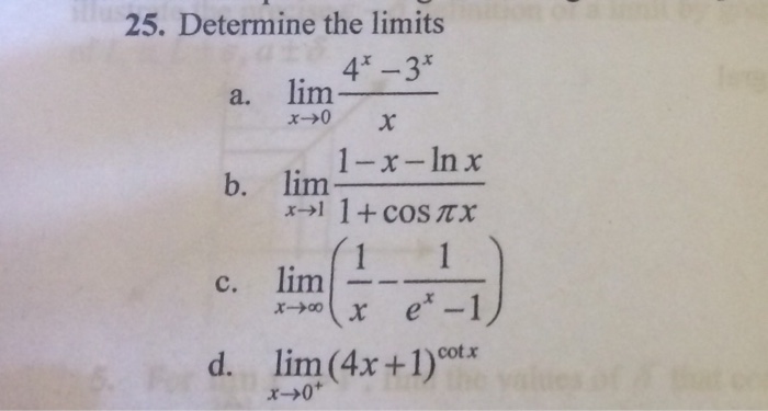 Solved 25. Determine the limits | Chegg.com