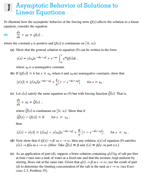To illustrate how the asymptotic behavior of the | Chegg.com