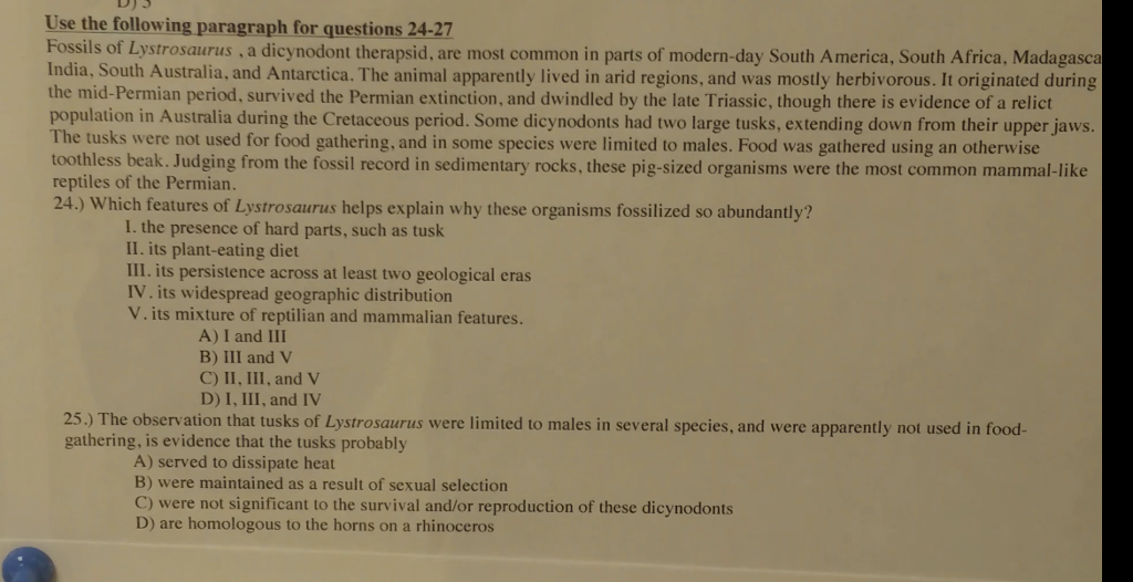 Solved Use the following paragraph for questions 24-27 | Chegg.com