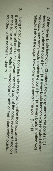 Of the seven basic functions in Chapter 3, how many | Chegg.com