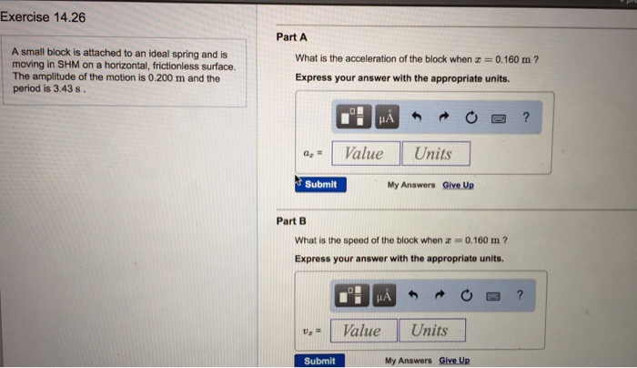 Solved A small block is attached to an ideal spring and is | Chegg.com