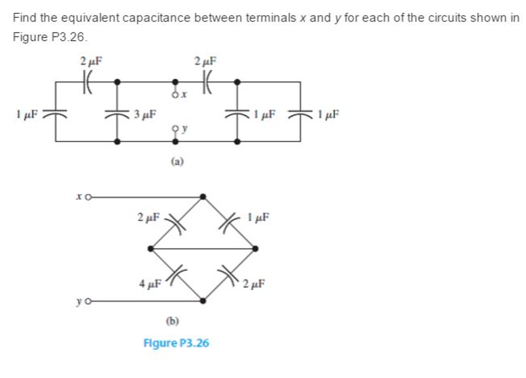 Solved Find the equivalent capacitance between terminals chi | Chegg.com