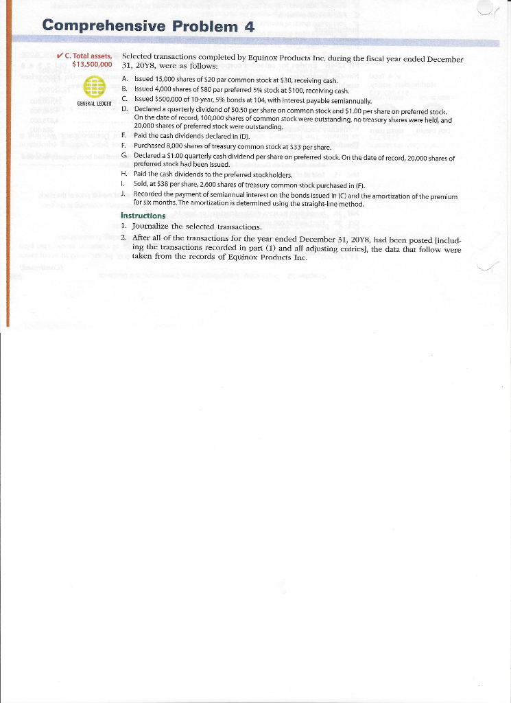 Hello! I need immediate help on COMPREHENSIVE PROBLEM | Chegg.com