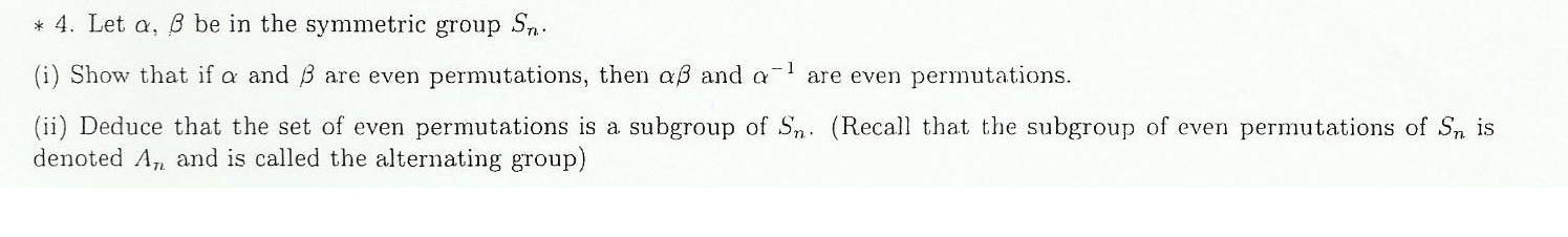 Let alpha, beta be in the symmetric group Sn. Show | Chegg.com