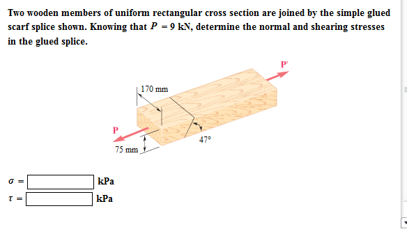 Solved Two wooden members of uniform rectangular cross | Chegg.com