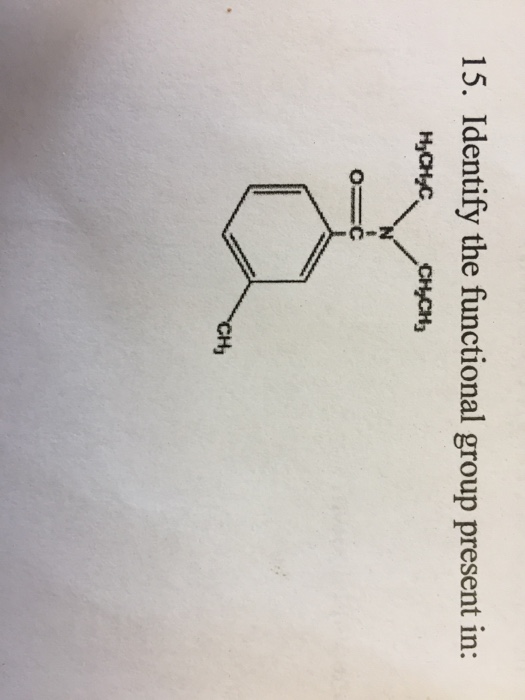 Solved Identify the functional group present in: | Chegg.com