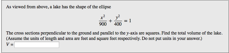 Solved As viewed from above, a lake has the shape of the | Chegg.com