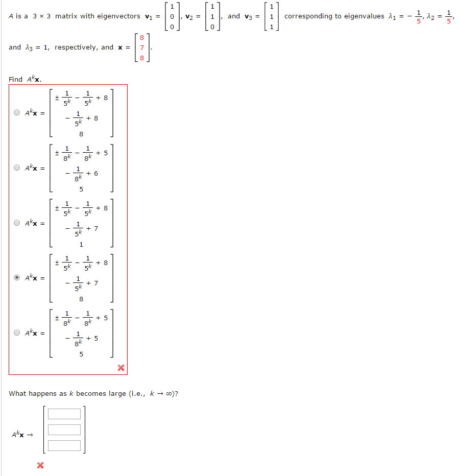 Solved A Is A 3 Times 3 Matrix With Eigenvectors V 1 [1 0