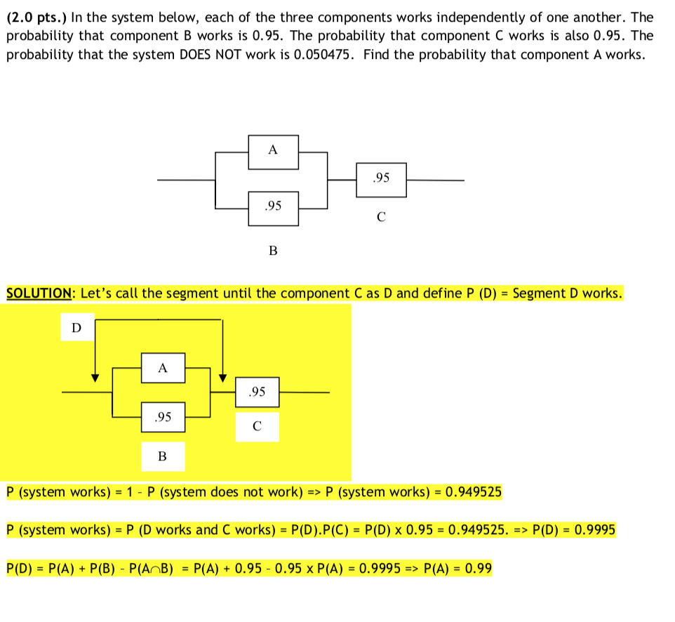 Solved (2.0 pts.) In the system below, each of the three | Chegg.com