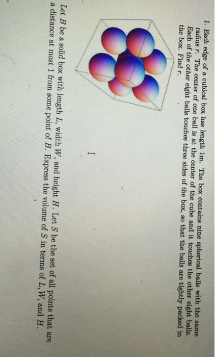 Solved Each edge of a cubical box has length 1m. The box | Chegg.com