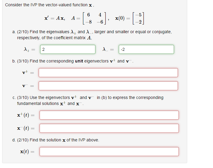 Solved Consider the IVP the vector-valued function x, x' = | Chegg.com