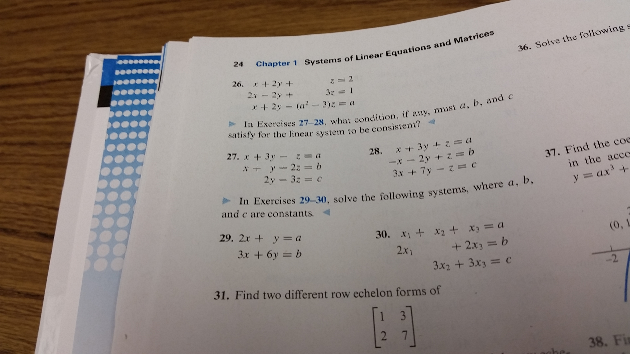 Solved In Exercise 27-28 , what condition, if any, must a, | Chegg.com