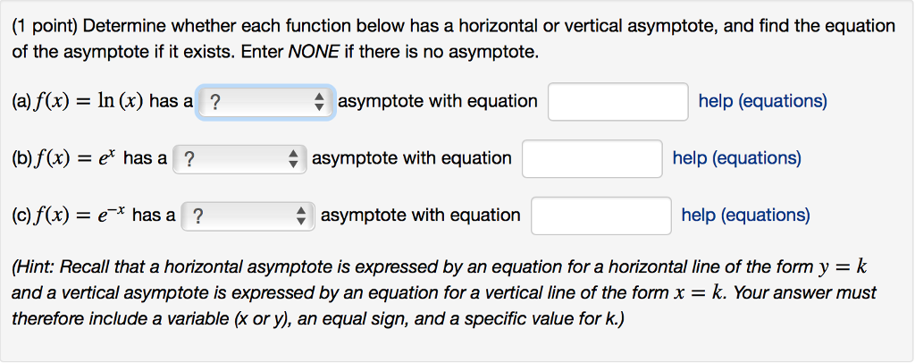 Solved Determine whether each function below has a | Chegg.com