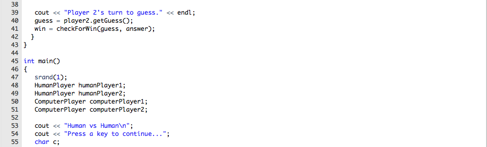 Solved Listed below is code to play a guessing game in which | Chegg.com