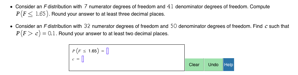 Solved Consider an F distribution with 7 numerator degrees | Chegg.com