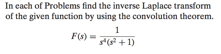 Solved In each of Problems find the inverse Laplace | Chegg.com