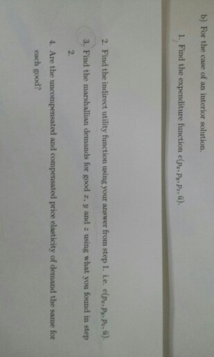 Question 3 Consider the following utility function | Chegg.com