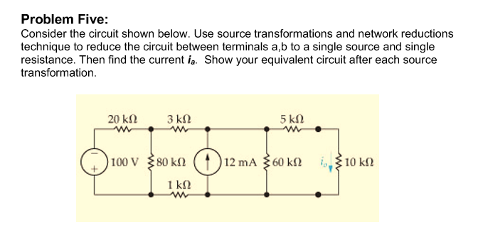 Solved Problem Five: Consider the circuit shown below. Use | Chegg.com